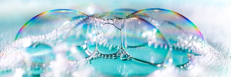 Blue Soap Bubbles stock photo. Image of closeup, transparent - 145204964