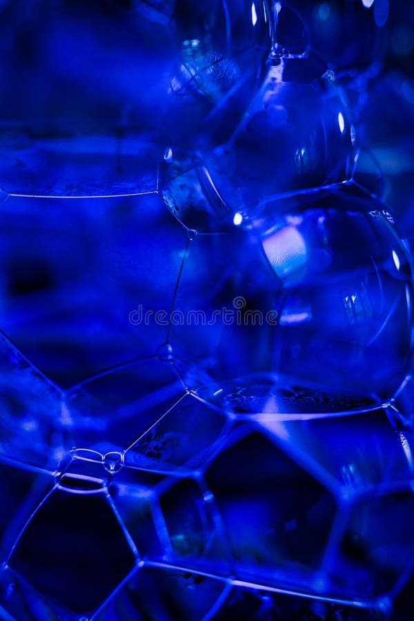 Blue soap bubbles in macro stock image. Image of bubbles - 180550183