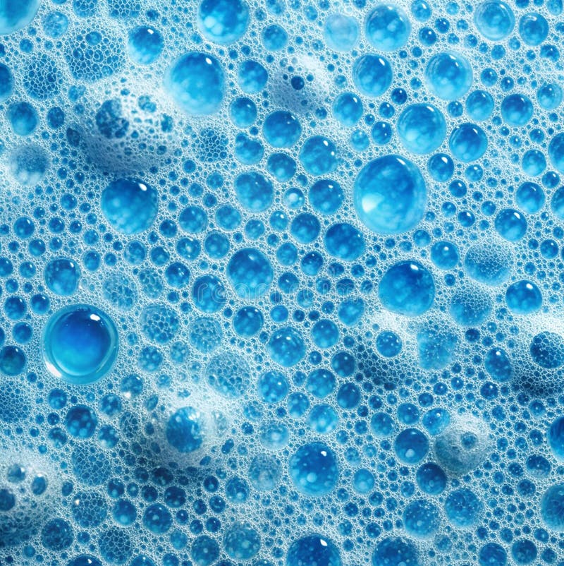 Blue Soap Foam Texture Background Stock Illustration - Illustration of ...