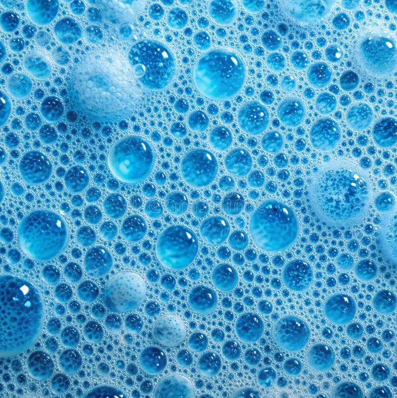 Blue Soap Foam Texture Background Stock Illustration - Illustration of ...