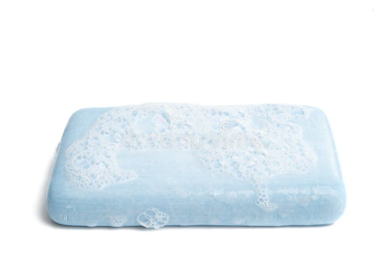 Blue soap isolated stock photo. Image of piece, healthy - 177414796