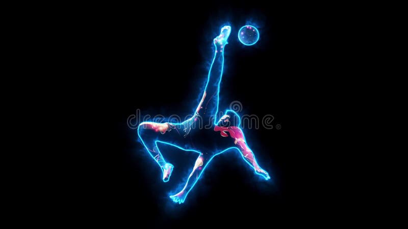 Blue Soccer Player Animated Logo with Reveal Effect Stock Video - Video ...