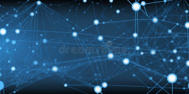 Blue Social Network Background Generative AI Stock Image - Image of ...