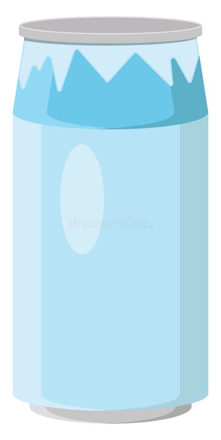 Blue soda can, icon stock vector. Illustration of alcohol - 261382910