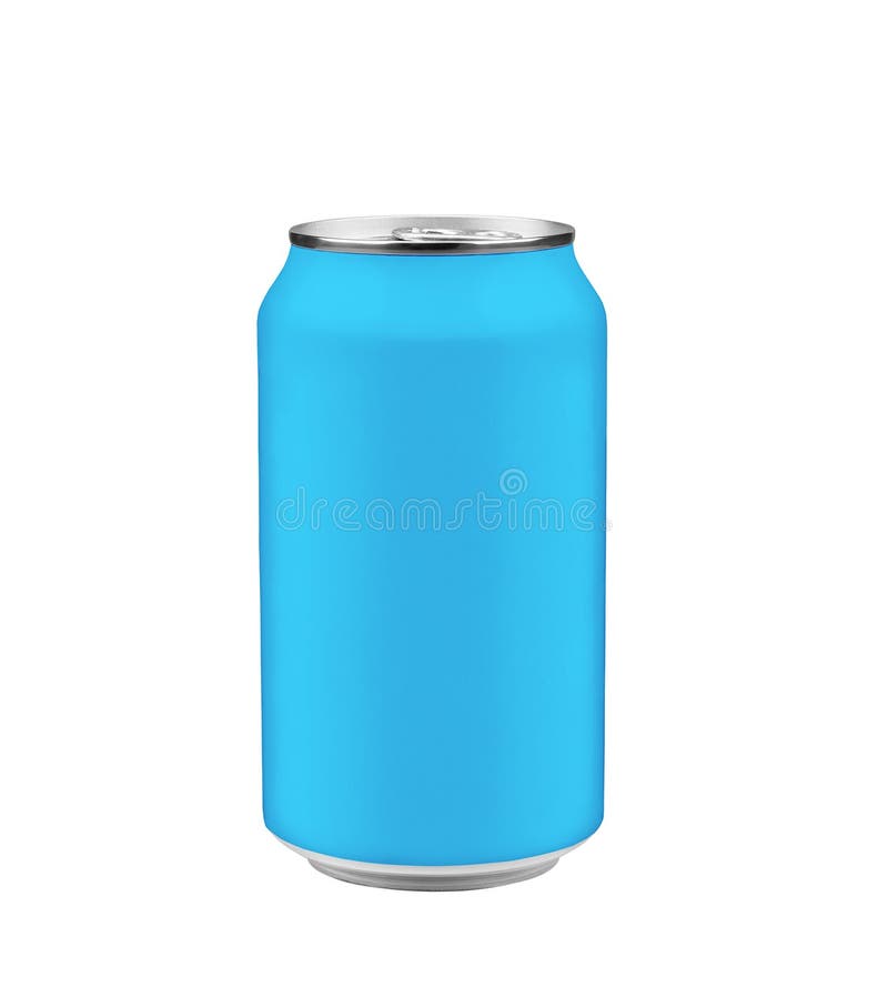 Blue soda can stock photo. Image of isolated, drink, packaging - 56895418