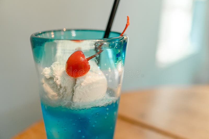 Blue soda drink stock image. Image of cocktail, juice - 216996239