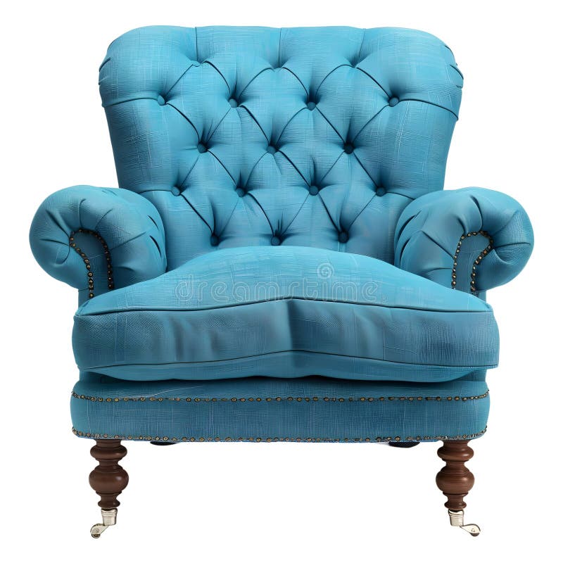 Blue Soft Chair on Transparent Background - Ai Generated Stock ...