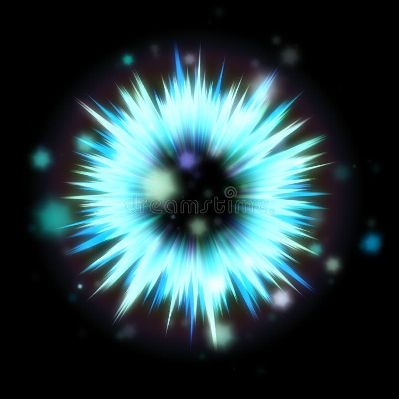 Blue Burst stock illustration. Illustration of explosion - 509157
