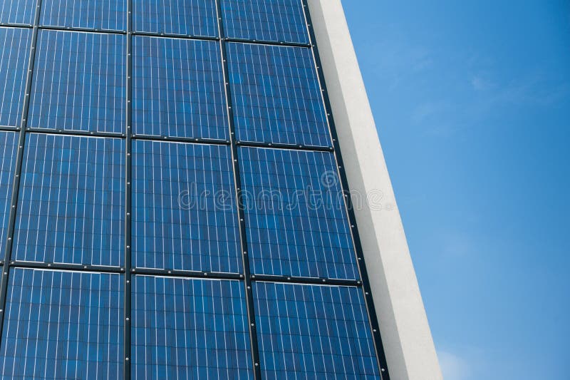 Blue solar cells panel stock photo. Image of generator - 30742366