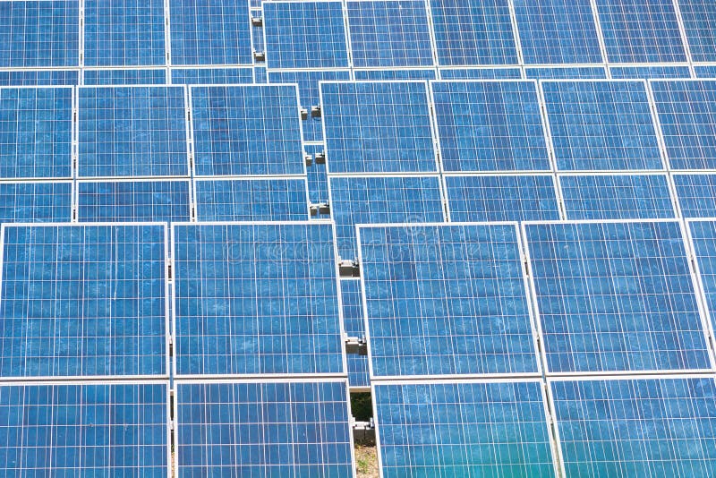 Blue Solar Energy Panels stock image. Image of generator - 49407287