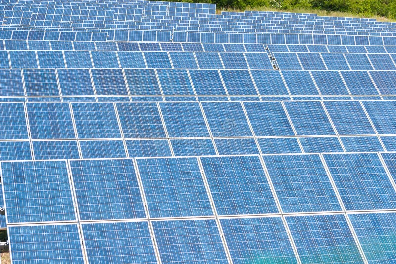 Blue Solar Energy Panels stock photo. Image of environment - 49502232