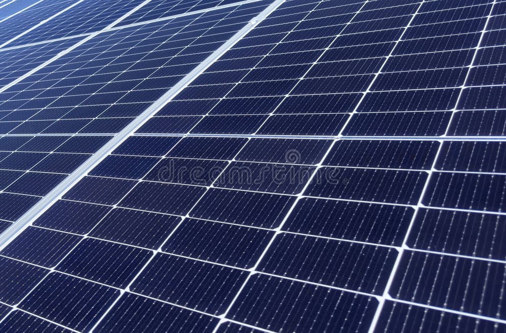 Blue Solar Panel Background Texture. Solar Panels Pattern for ...