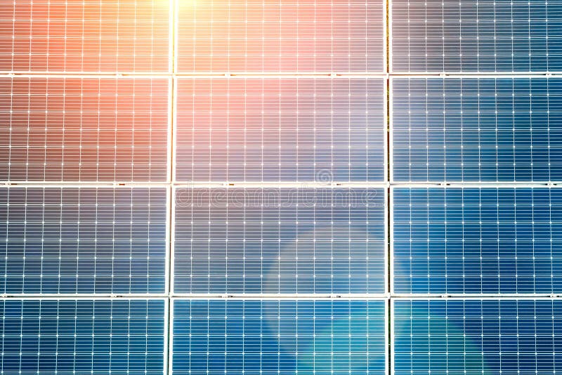 Blue Solar Panel Close Up for Background, Alternative Energy Source ...