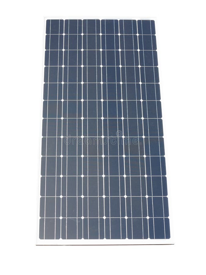Blue Solar Panel Isolated Over White Stock Image - Image of blue, heat ...