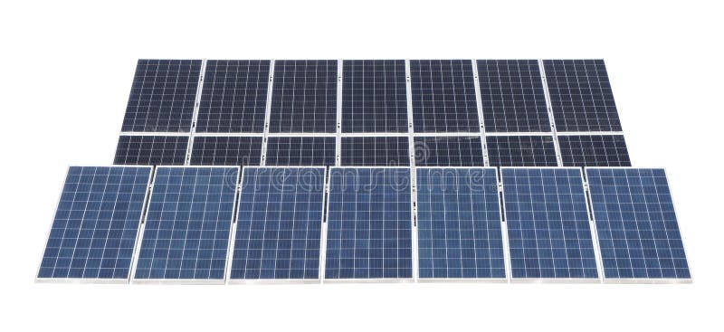 Blue Solar Panel Isolated on White Background. Solar Panels Pattern for ...