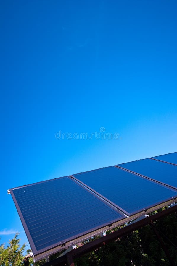 Blue solar panels stock image. Image of energy, clear - 25268787