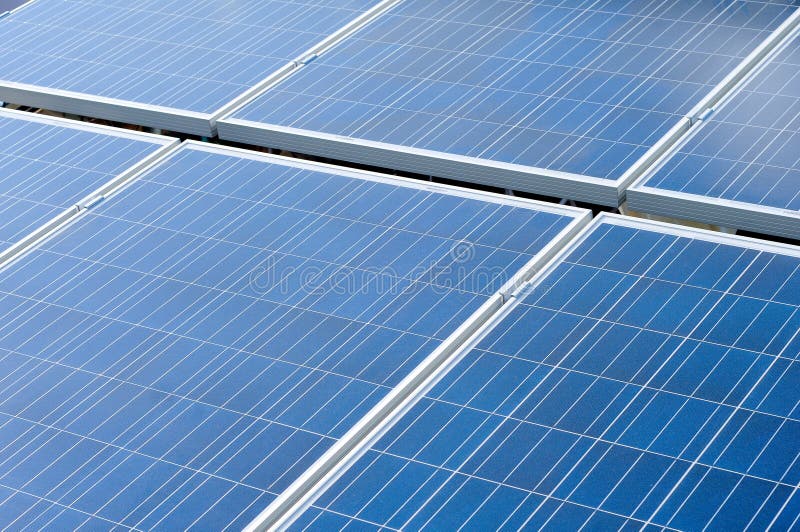 Blue Solar Panels stock image. Image of panel, environment - 26460457