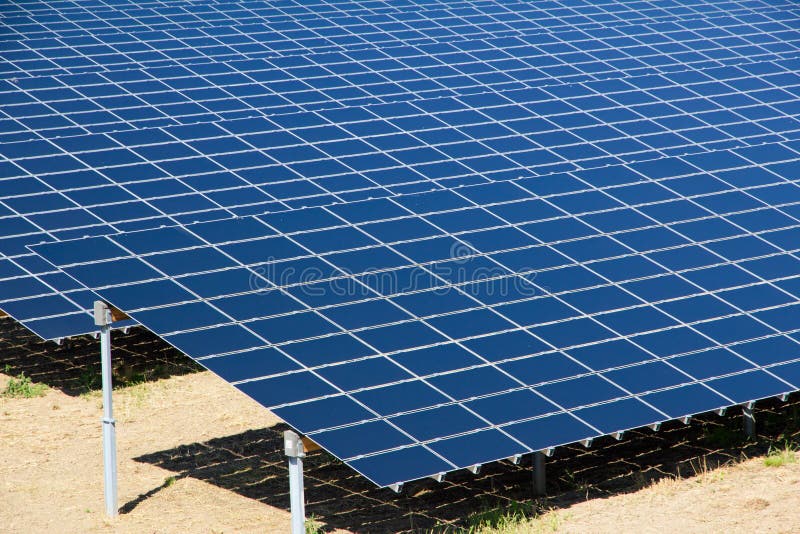 Blue solar panels stock image. Image of energy, photovoltaic - 28411597