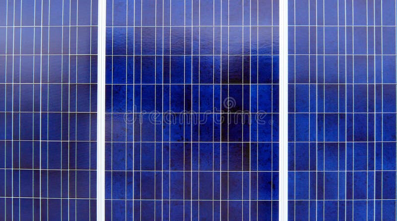 Blue Solar Photo Voltaic Panels System Producing Renewable Clean Energy ...