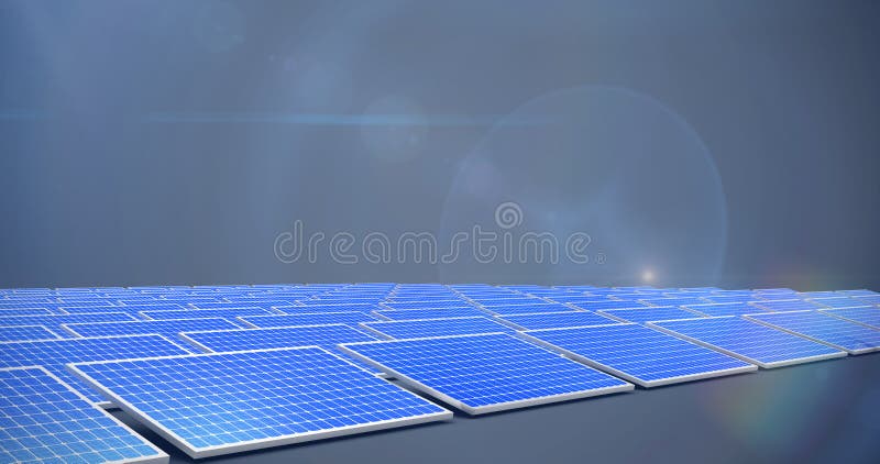 Composite Image of Blue Solar Panels Stock Illustration - Illustration ...