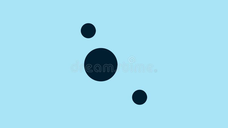 Blue Solar System Icon Isolated on Blue Background. the Planets Revolve ...
