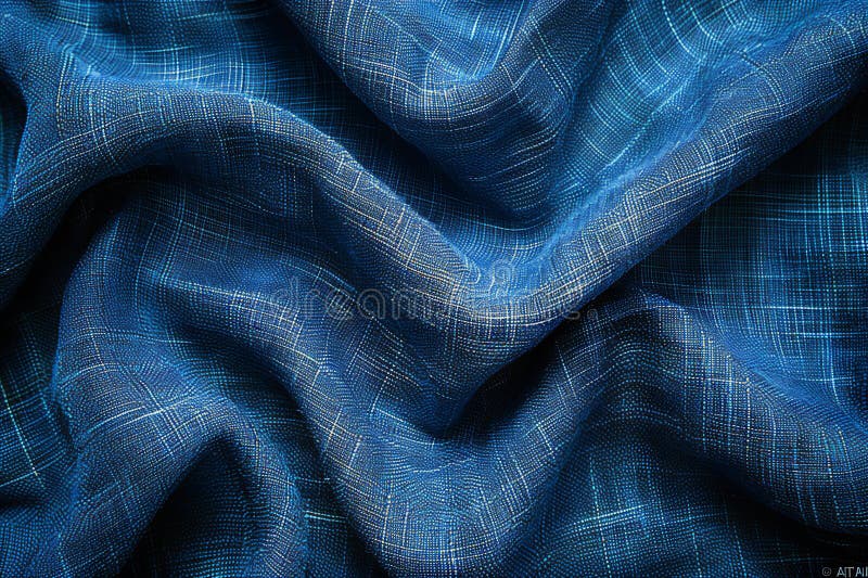 Blue Solid Color, Fabric Texture, Flat Surface, Front View, Closeup ...