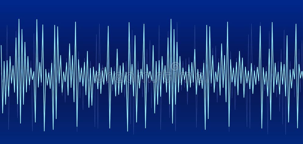 Blue sound graph stock vector. Illustration of sound, trace - 7409668