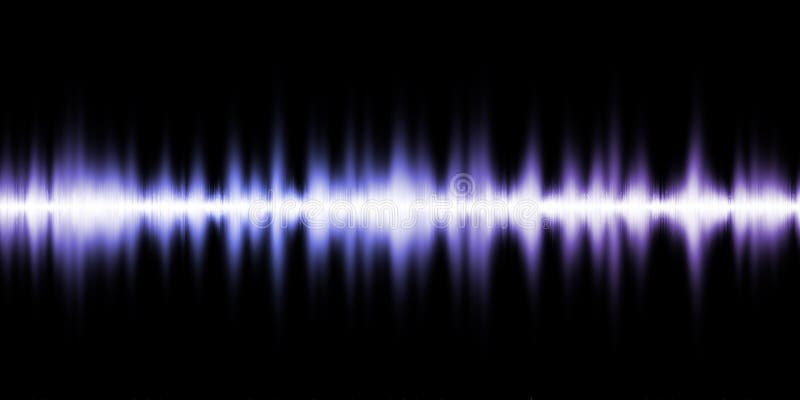 Blue Sound Wave on Black Background. Stock Illustration - Illustration ...