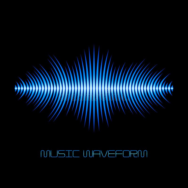 Blue Sound Waves stock illustration. Illustration of light - 12025850