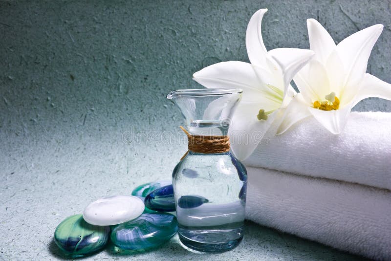 Spa background in blue. stock image. Image of beauty - 17155955