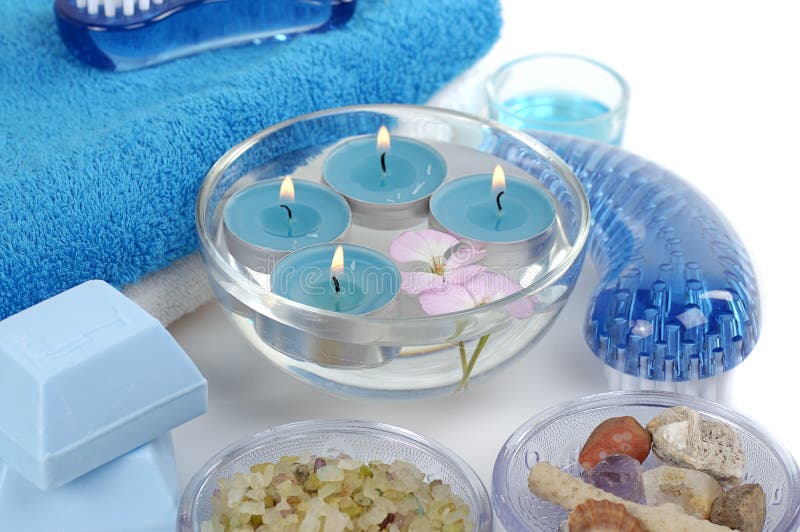 Blue spa collage stock image. Image of beauty, collage - 19342481