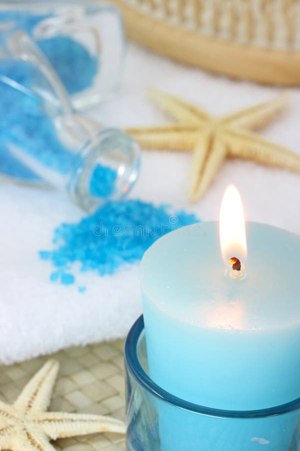 Blue spa stock photo. Image of bamboo, brush, beauty, decorating - 4311748