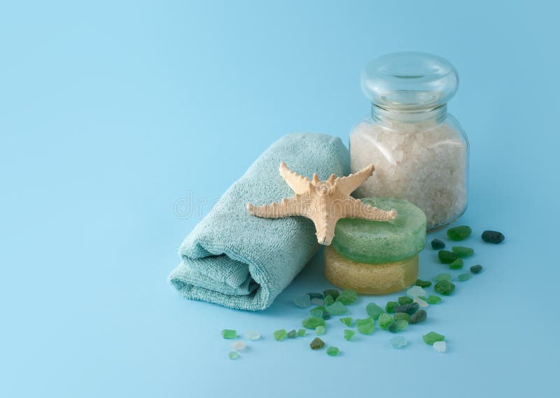 Blue spa series stock photo. Image of clean, perfume - 11440150