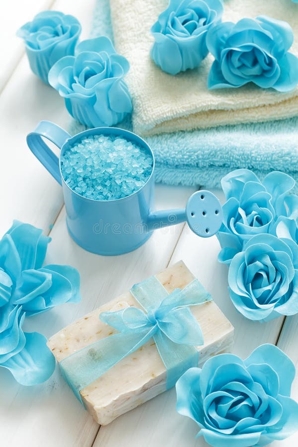 Spa set stock photo. Image of healthcare, azure, aroma - 30139740