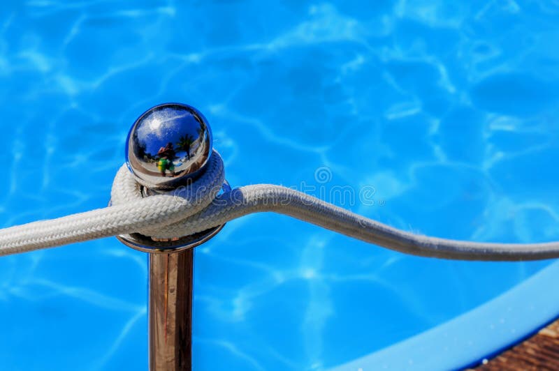 Blue Spa Swimming Pool with Clean Water Stock Photo - Image of ...