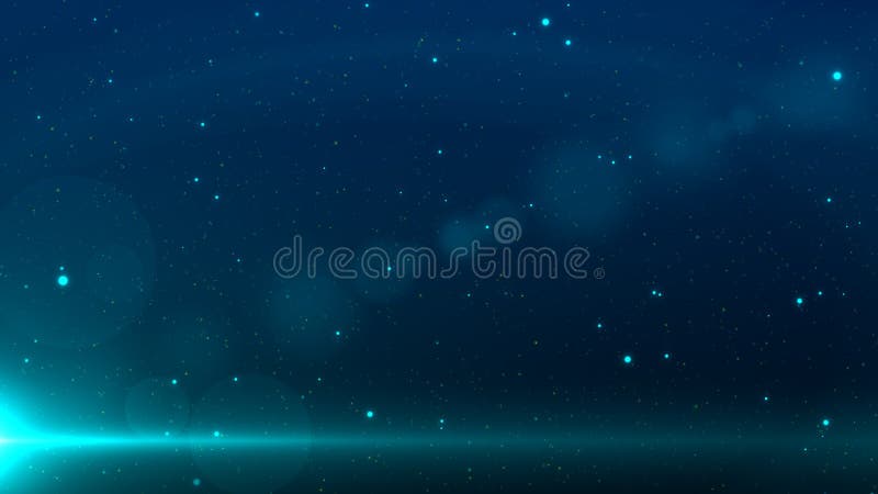 Blue Space Background with Stars and a Beam Light in the Bottom Left ...