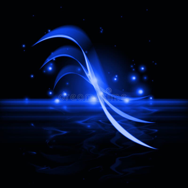 Blue Space Indicates Astronomy Light and Cosmos Stock Illustration ...