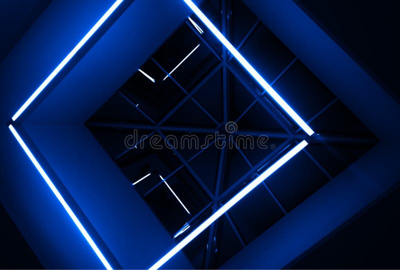 Blue Spaceship Led Framework Texture Background Stock Illustration ...