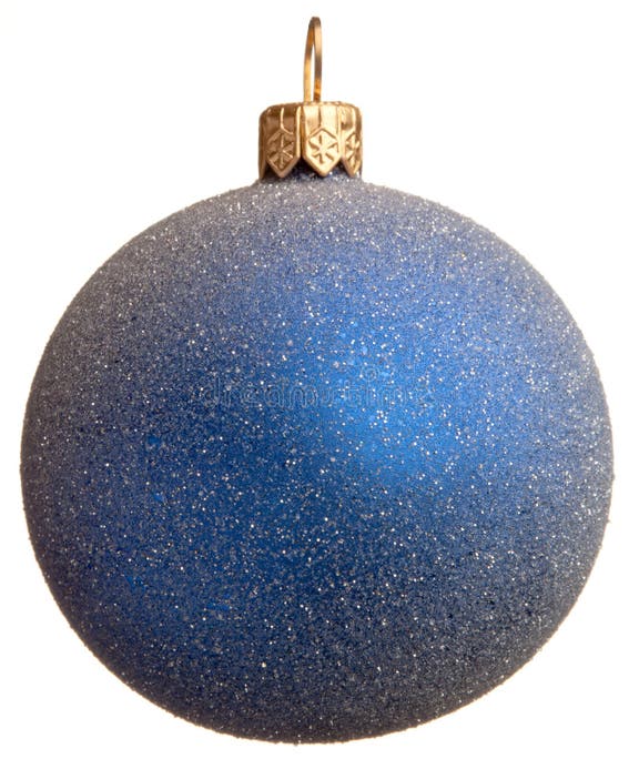 Blue Spangled Christmas Ball Stock Photo - Image of metallic ...