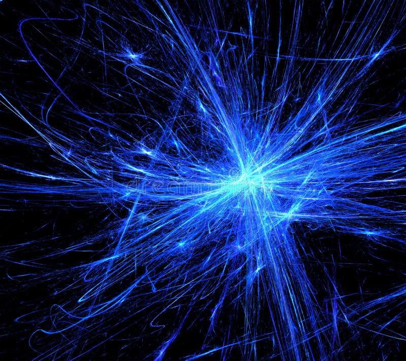 Blue Spark Explosion stock illustration. Illustration of horizontal ...