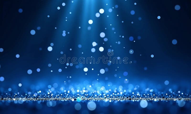 Blue Sparkle Glitter Background with Light Rays and Bokeh Stock Footage ...