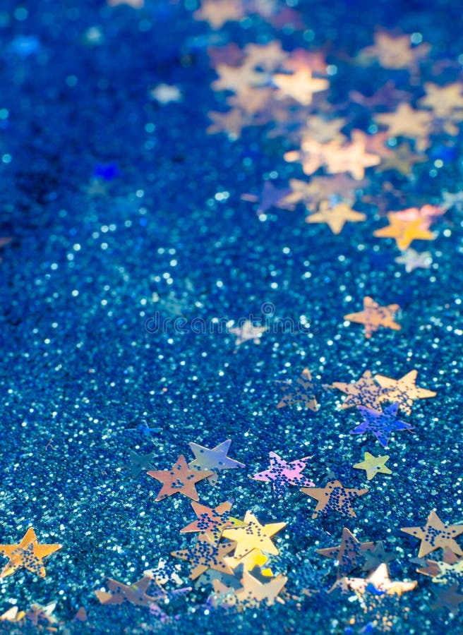 Golden Sparkles and Multicolour Stars Background Stock Image - Image of ...