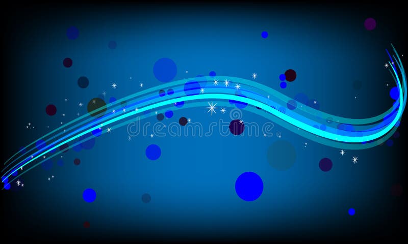 Blue Sparkles Swirls and Circles Stock Vector - Illustration of motion ...