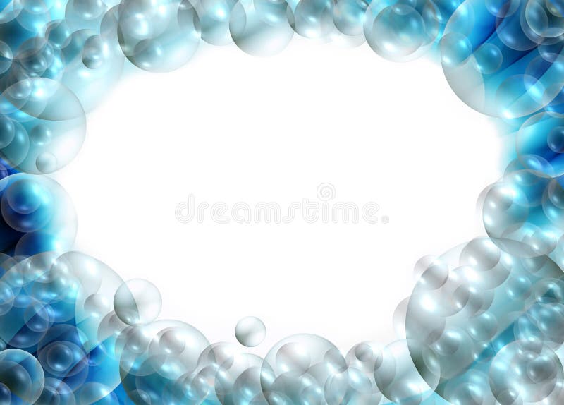 Blue Sparkling Bubbles Frame Stock Illustration - Illustration of ...