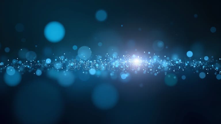 Blue Sparkling Light Effect Abstract Backdrop Stock Illustration ...