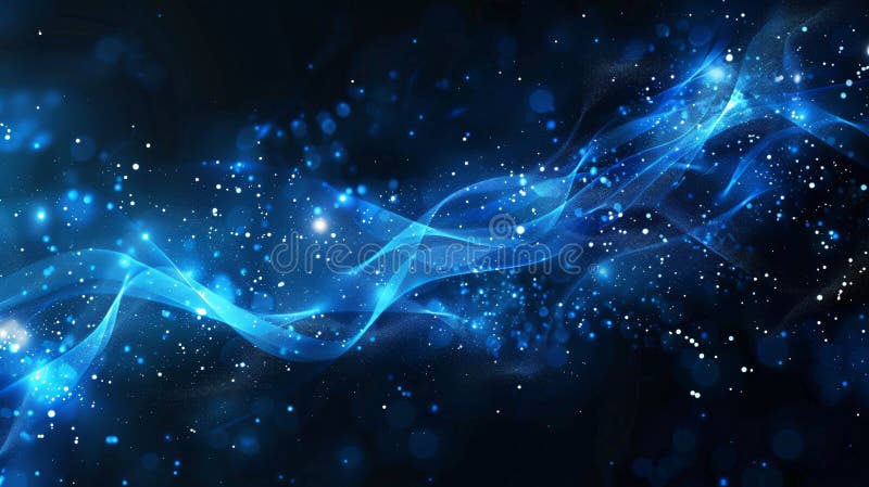 The Blue Sparkling Light Line Element Stock Illustration - Illustration ...