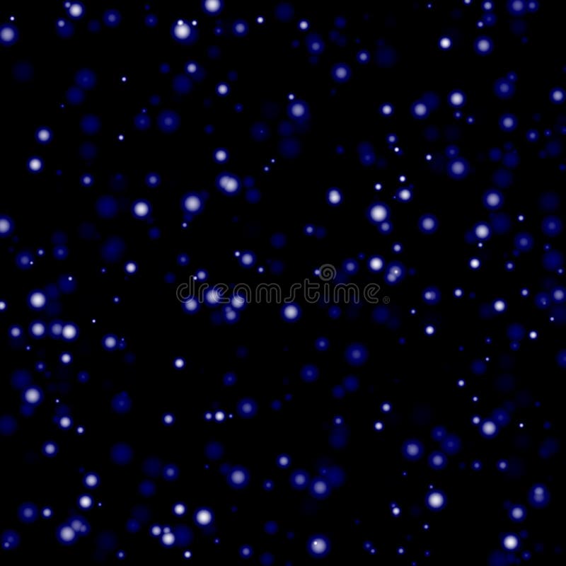 Blue Sparkling Lights on Black Background and Space Stock Illustration ...