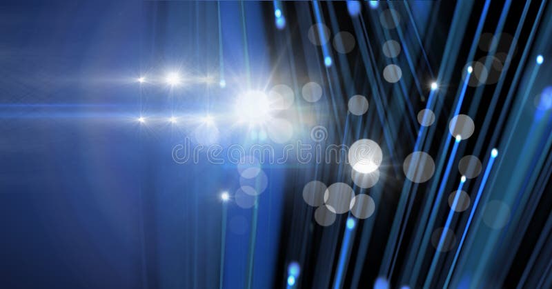 Blue Sparkling Lights Transition Effect with Lines Platted Stock Photo ...