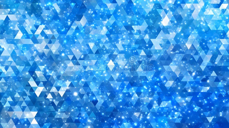 Blue Sparkling Triangle Abstract Background Stock Illustration ...
