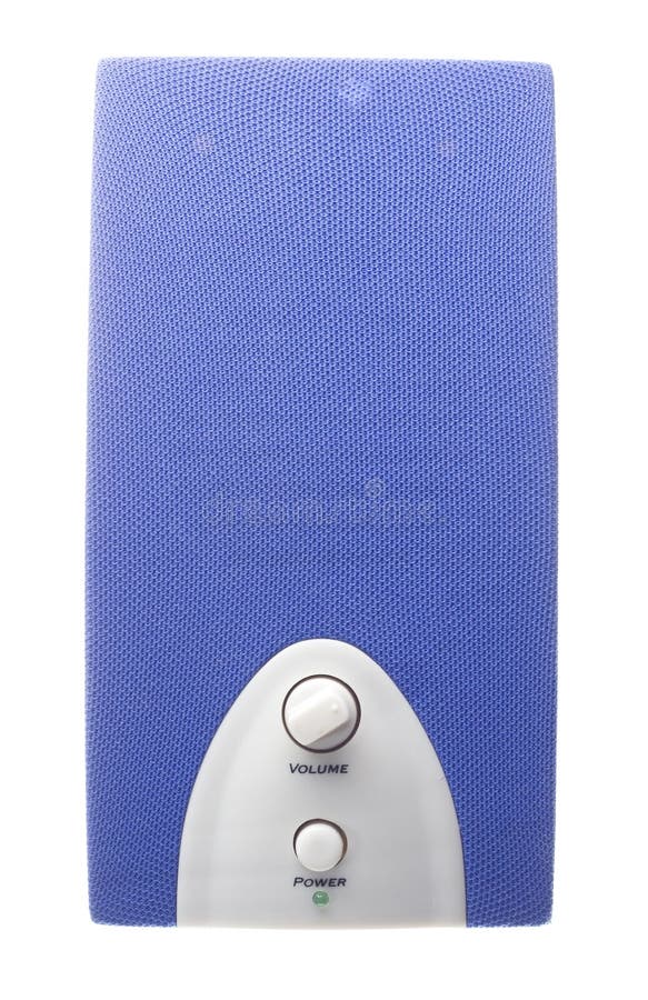 Blue speaker stock image. Image of noise, treble, loudspeaker - 7640357